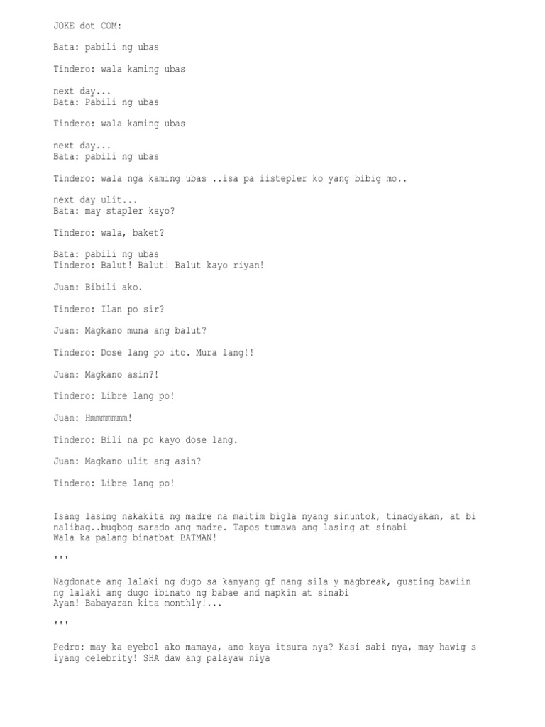 Compilation of Jokes | PDF