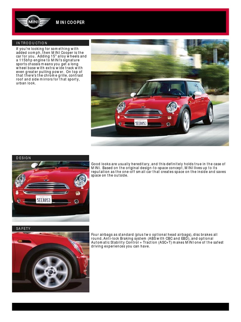 Mini Cooper | PDF | Mini | Anti Lock Braking System