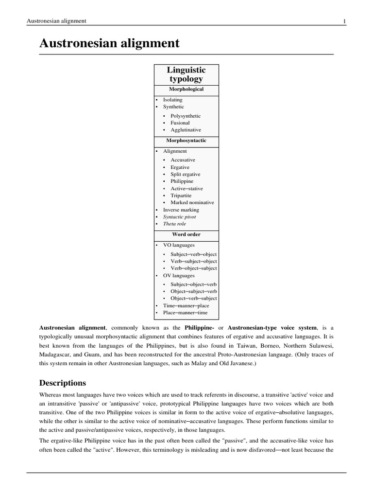 Austronesian Alignment | PDF | Human Communication | Semiotics