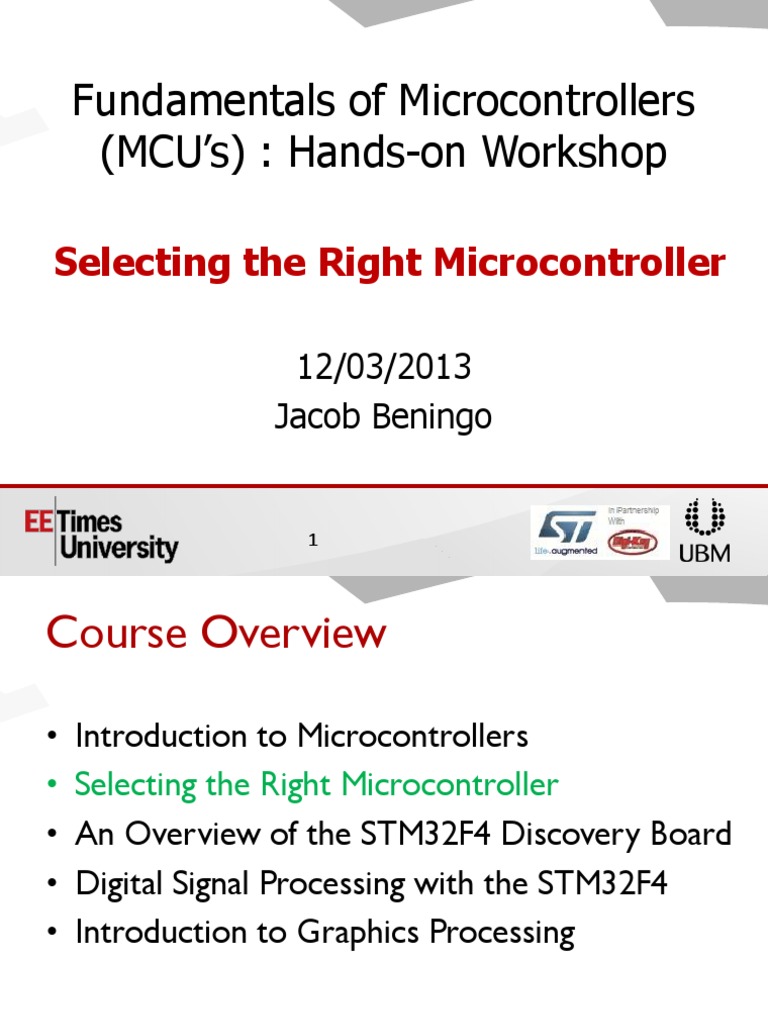 Fundamentals of Microcontrollers (MCU's) : Hands-On Workshop | PDF ...