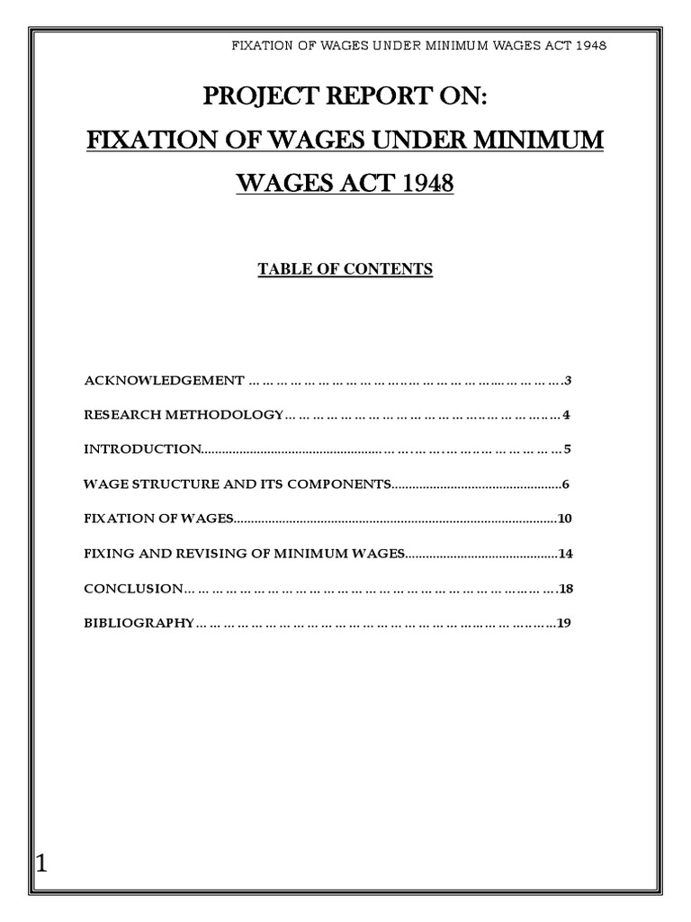 Minimum Wage Fixation Procedures in India | PDF | Wage | Employment