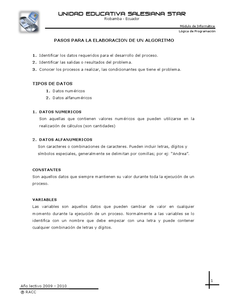 Mod Logica | PDF | Algoritmos | División (Matemáticas)