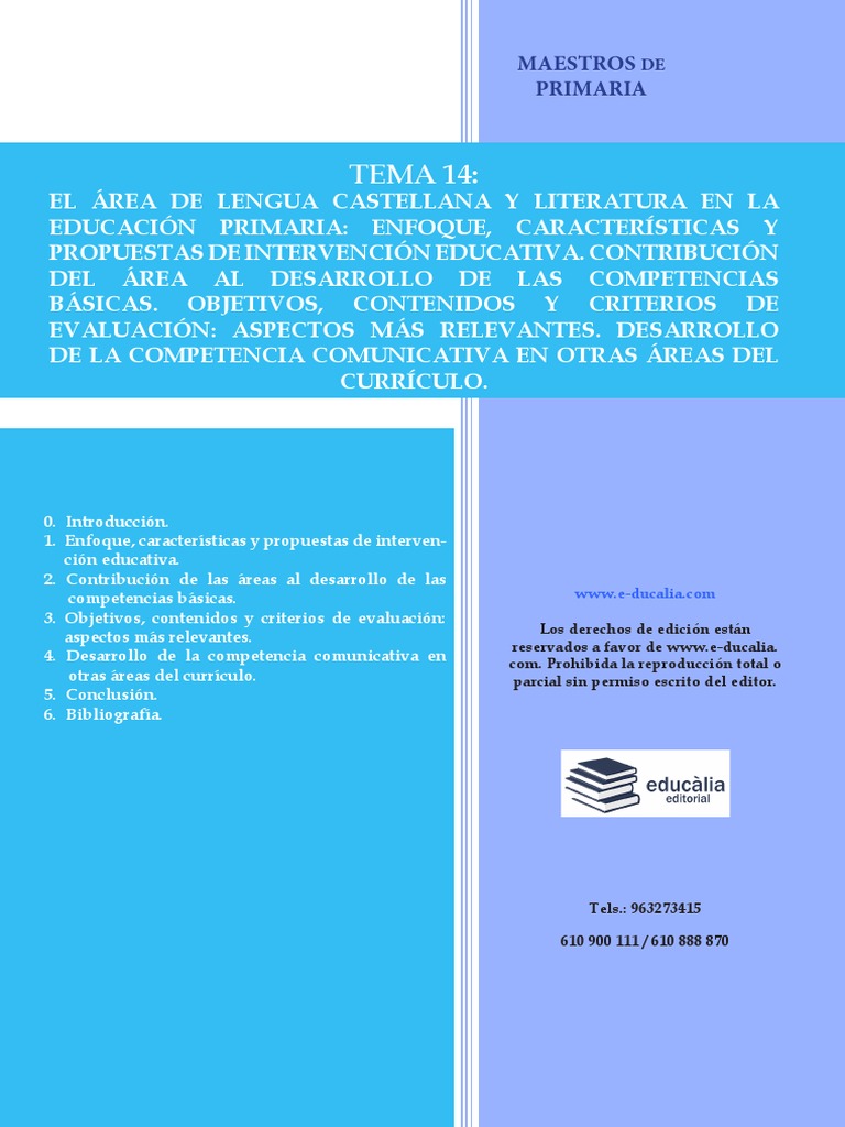 Lengua y Literatura en 6to Grado | PDF