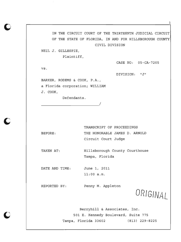 Transcript, Judge Arnold 11.00 AM Jun 01 2011 | PDF | Subpoena Duces ...