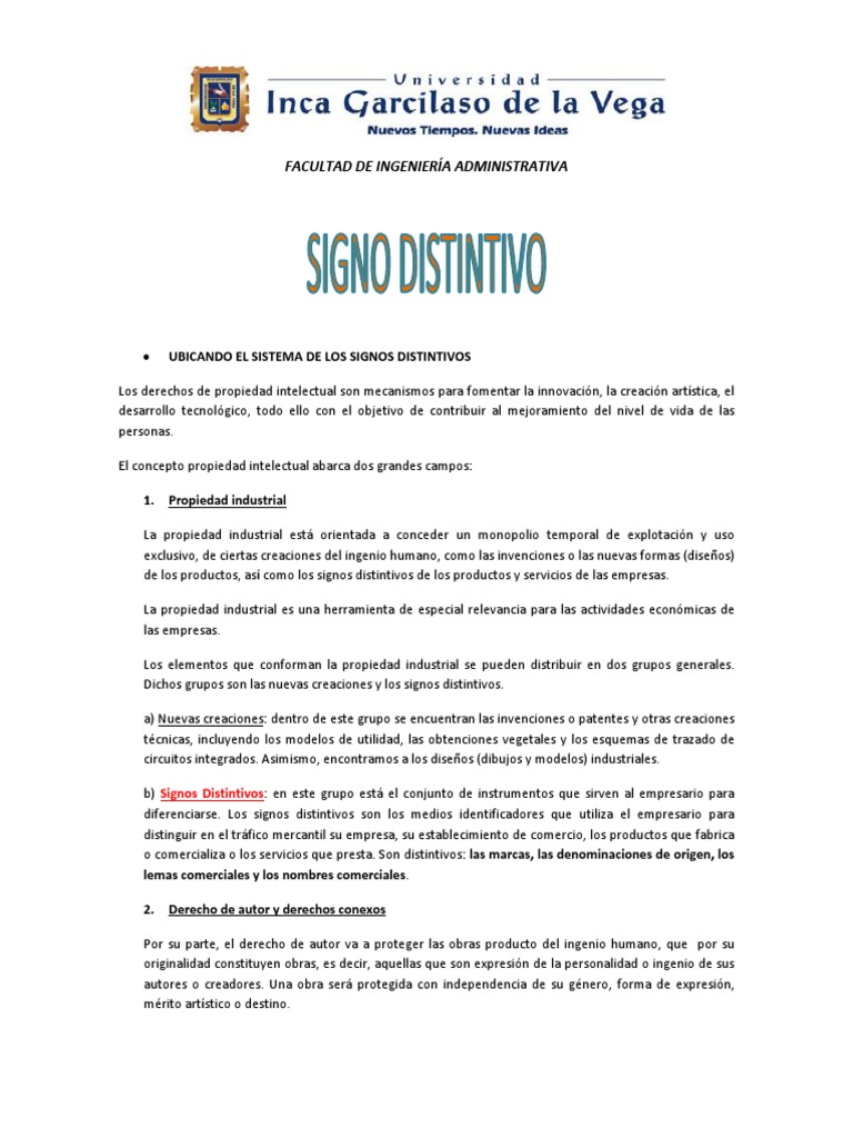 Unidad II - Signos Distintivos | Descargar gratis PDF | Marca | Autor