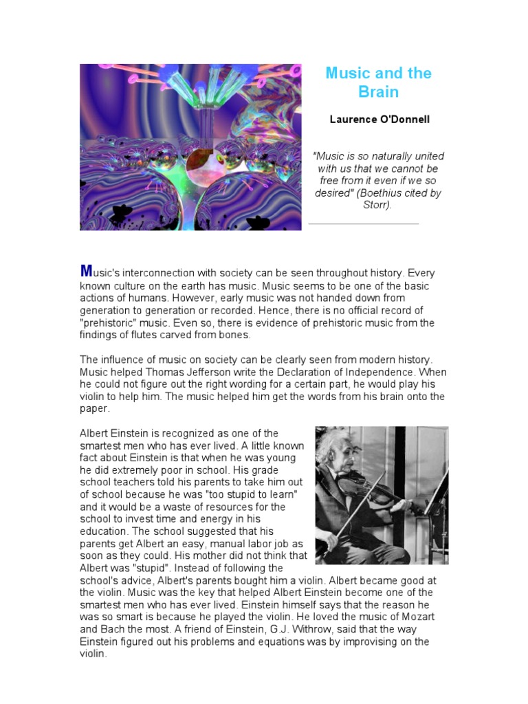 Music and The Brain | PDF | Rhythm | Recall (Memory)