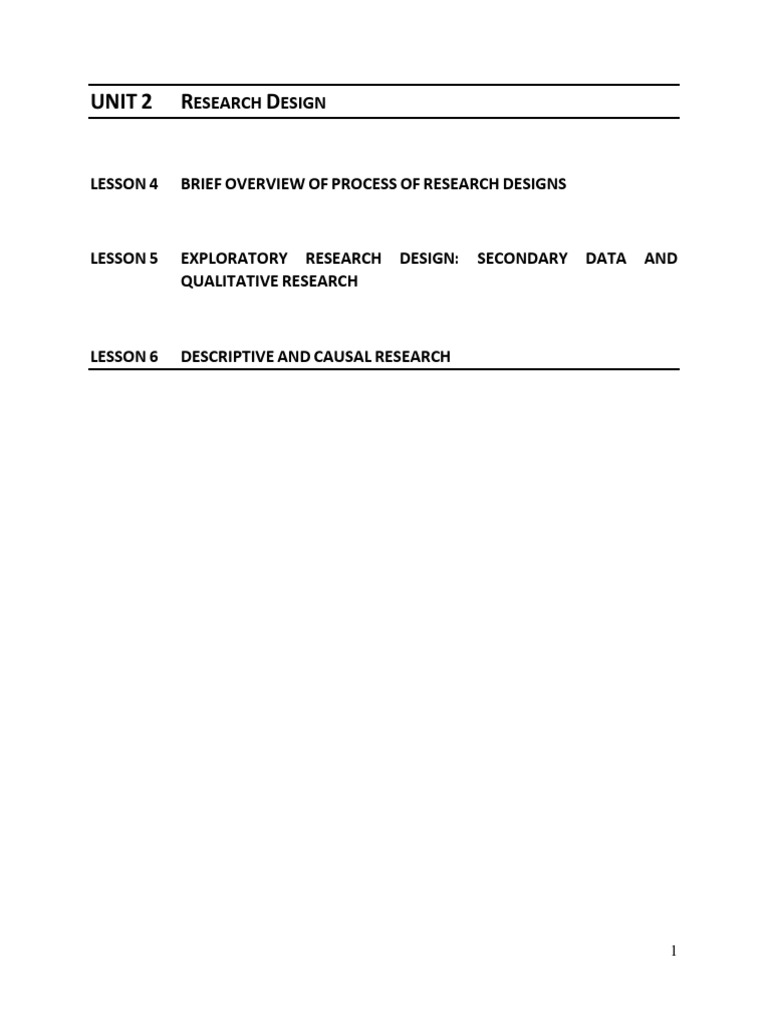 UNIT 2 Research Design | PDF | Survey Methodology | Experiment