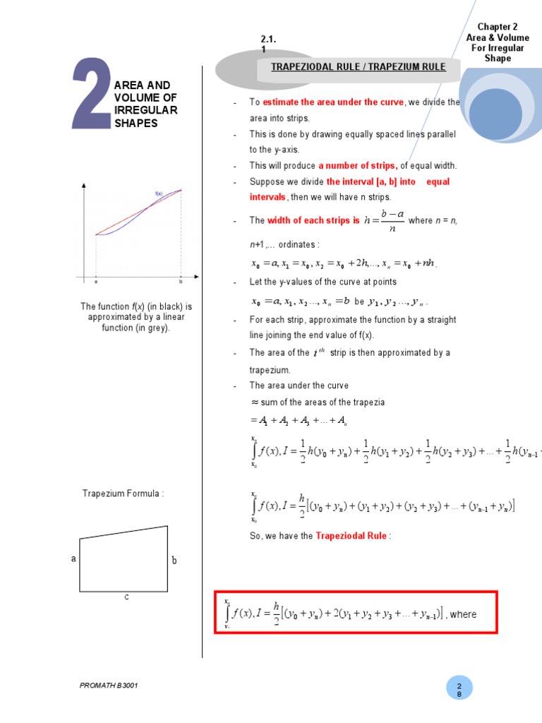 Calculating Area & Volume of Irregular Shapes | PDF | Integral | Calculus