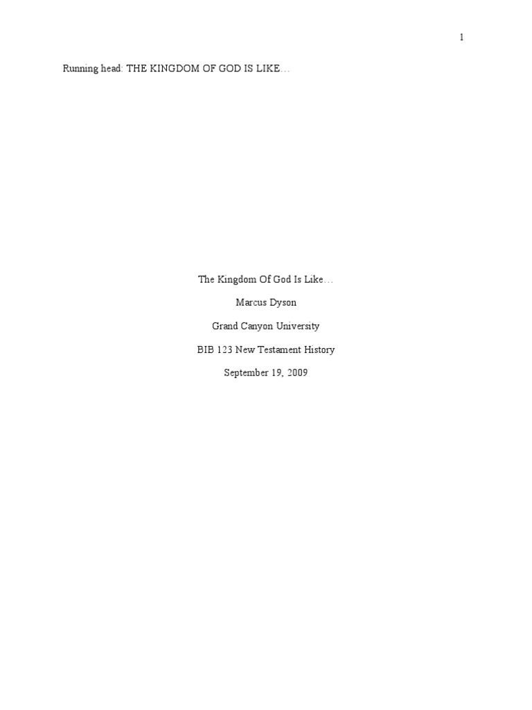 The Kingdom of God Is Like | PDF | Kingship And Kingdom Of God | Heaven