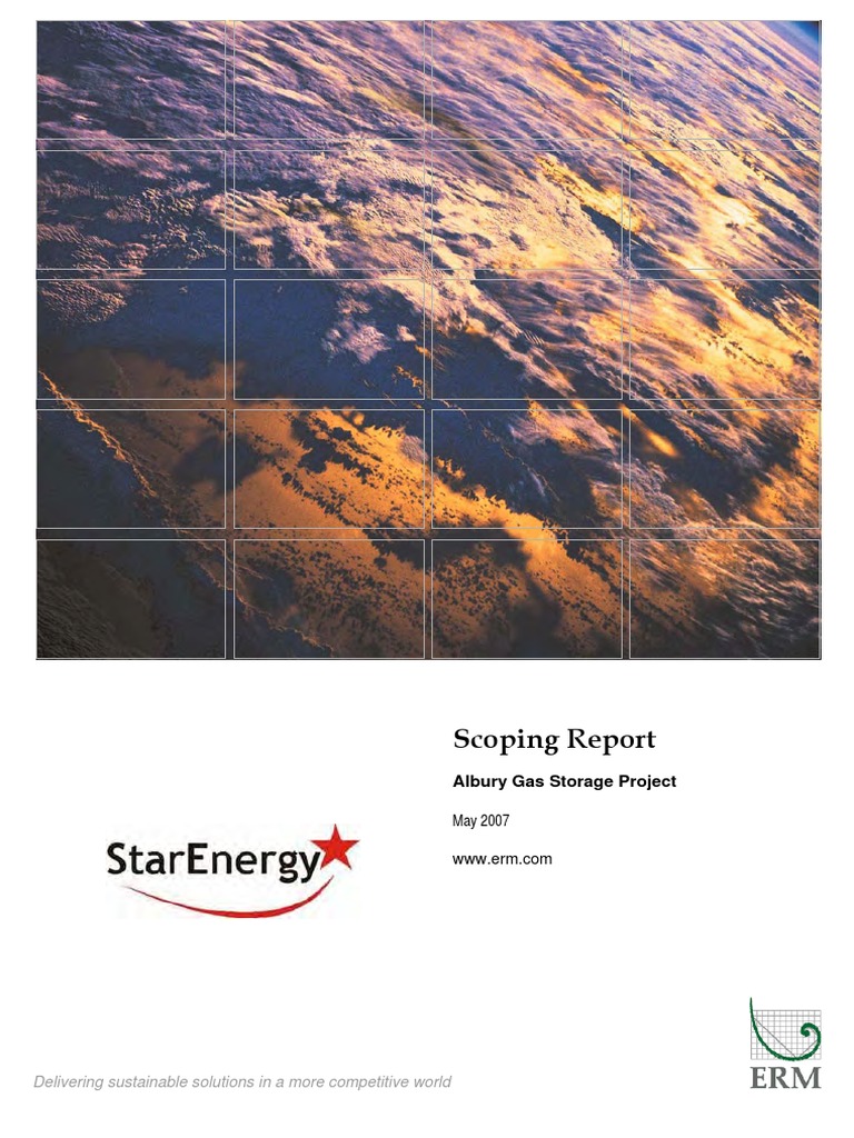 Sample Scoping Report | PDF | Natural Gas Storage | Environmental ...