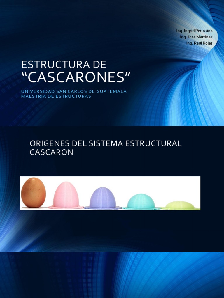 Presentacion de Estructuras de Cascaron | PDF