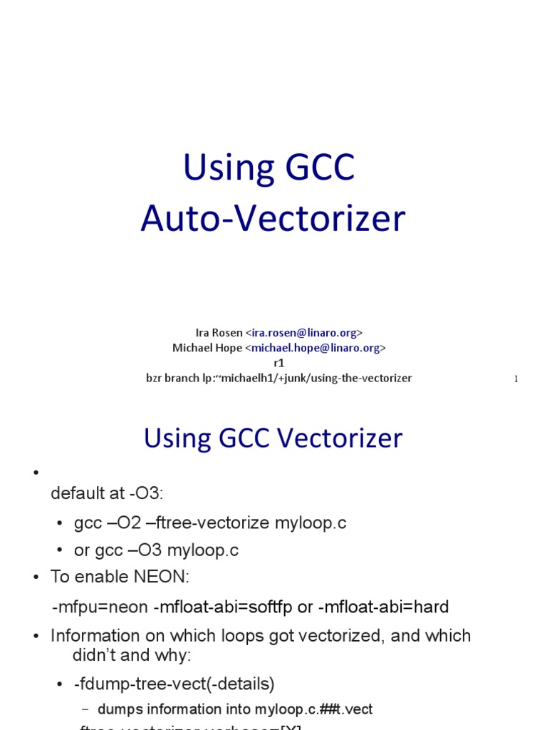 Using GCC Auto-Vectorizer | PDF | Object Oriented Programming | Theoretical Computer Science