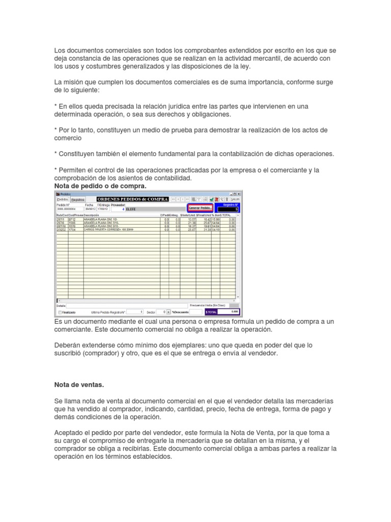 Los Documentos Comerciales Son Todos Los Comprobantes Extendidos Por ...