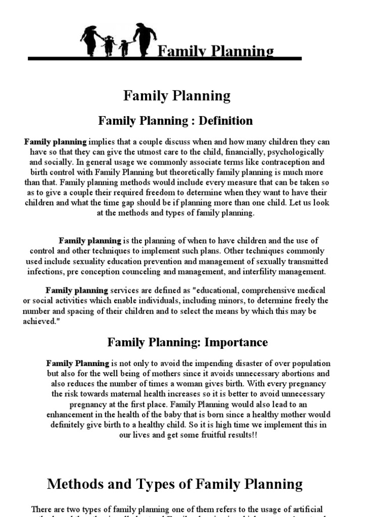 Family Planning | PDF | Family Planning | Combined Oral Contraceptive Pill