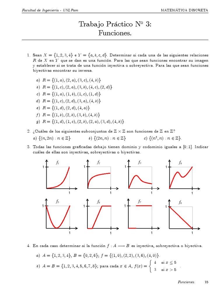 TP3 - Funciones | PDF | Función (Matemáticas) | Análisis