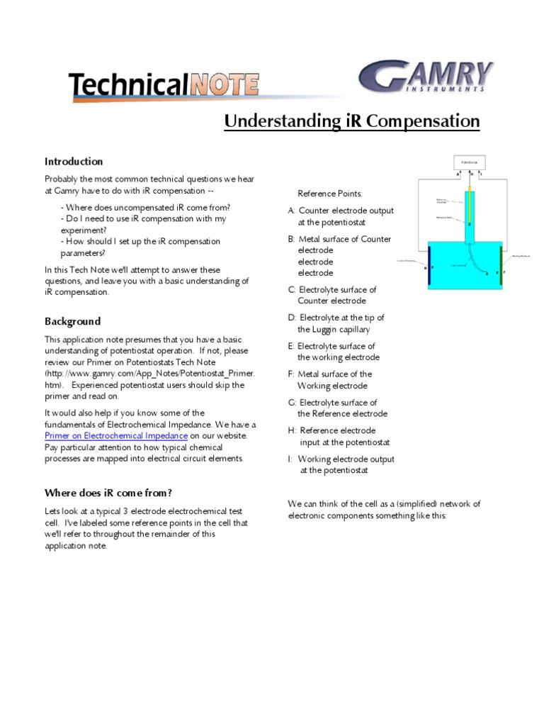 Ir Compensation | PDF | Capacitor | Electrochemistry