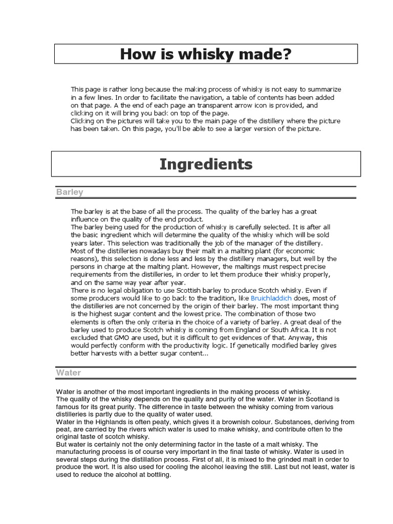How Is Whisky Made | PDF | Scotch Whisky | Barrel