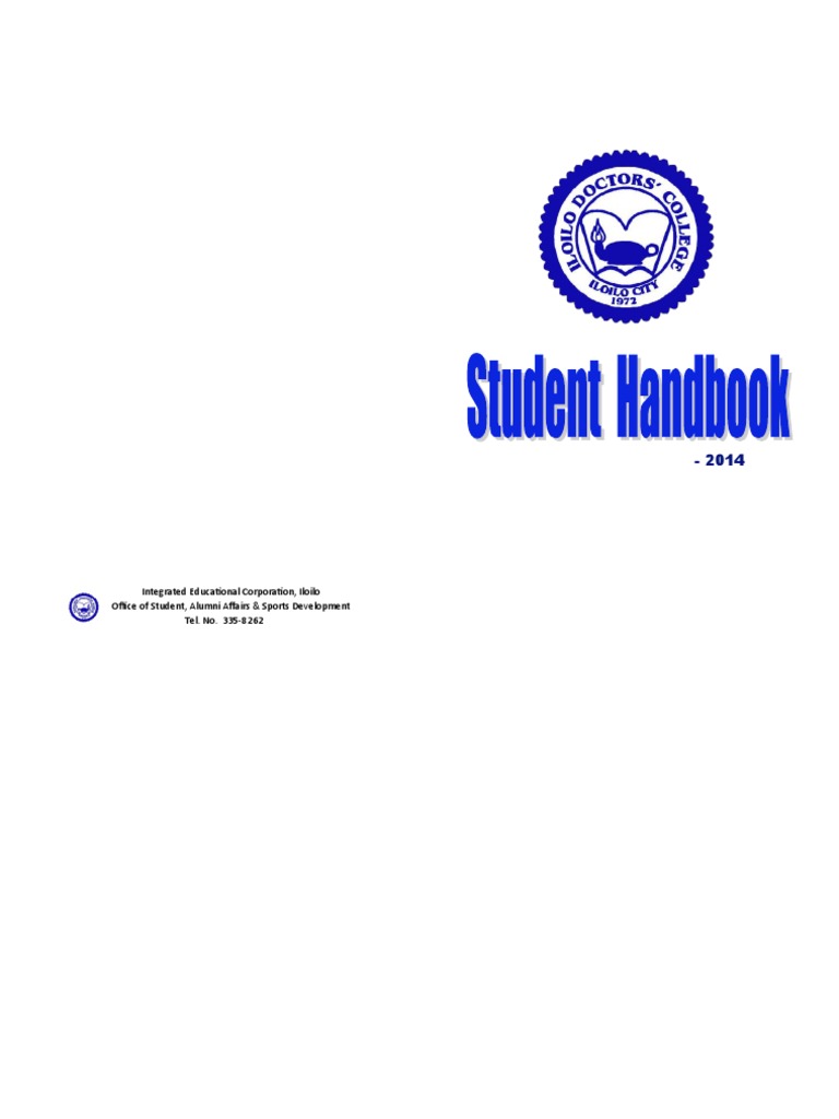 Student Handbook Ay 2013 14 Idc Sample | PDF | Libraries | Identity ...