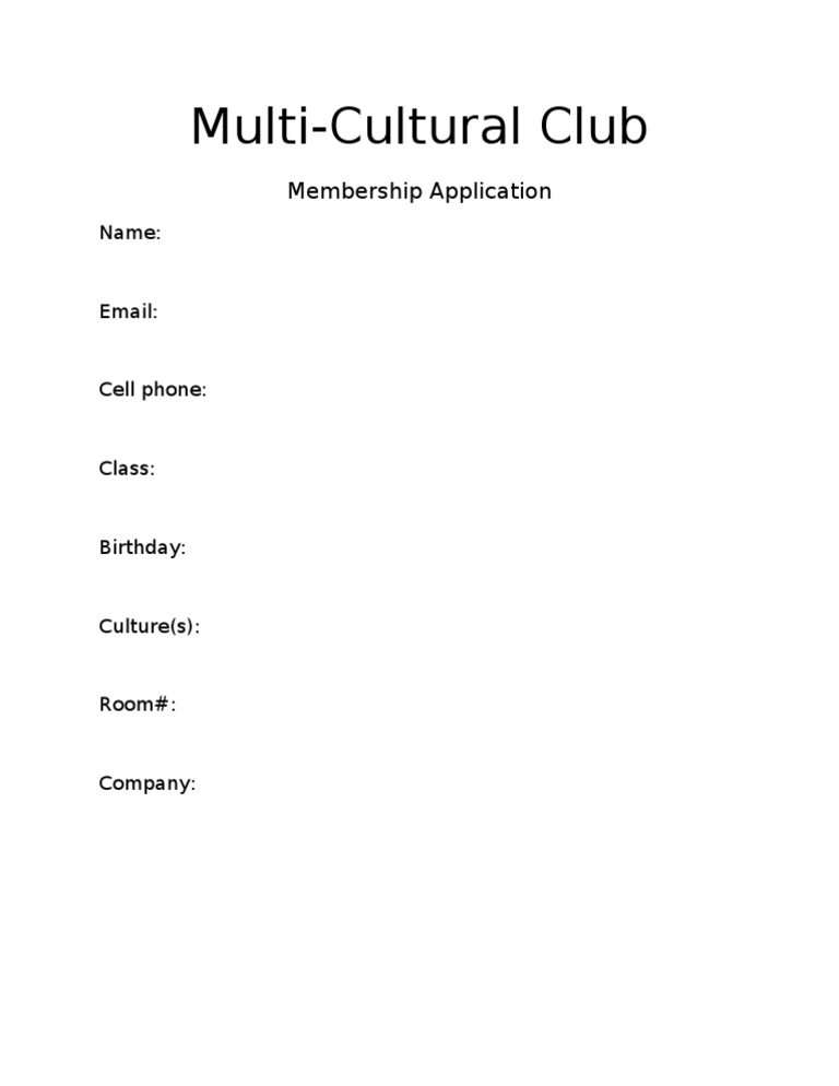 MCC Member Application | PDF | Social Science