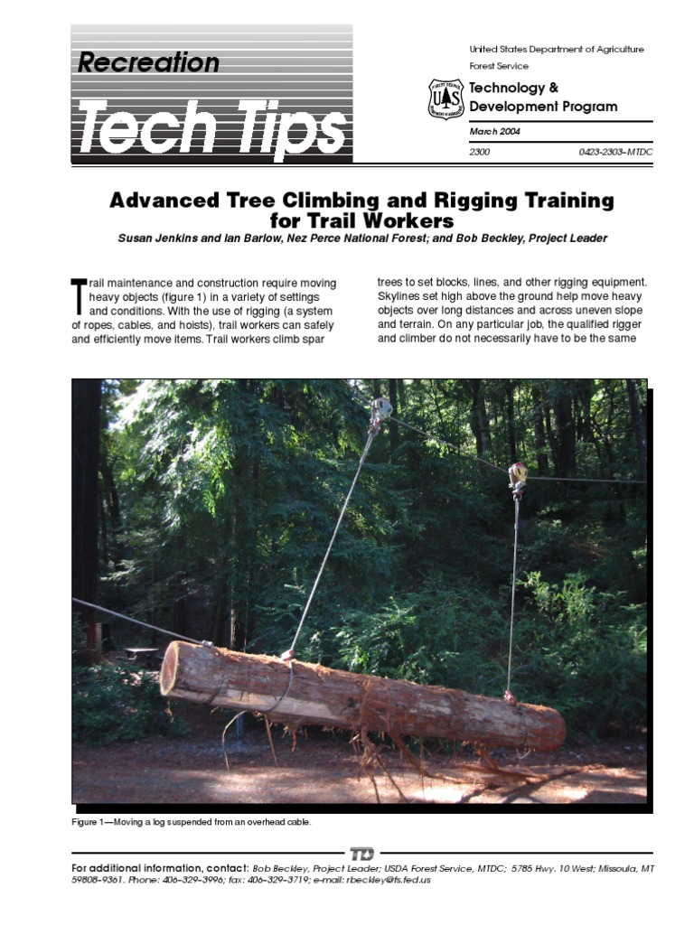 Advanced Tree Climbing and Rigging Training For Trail Workers | PDF ...