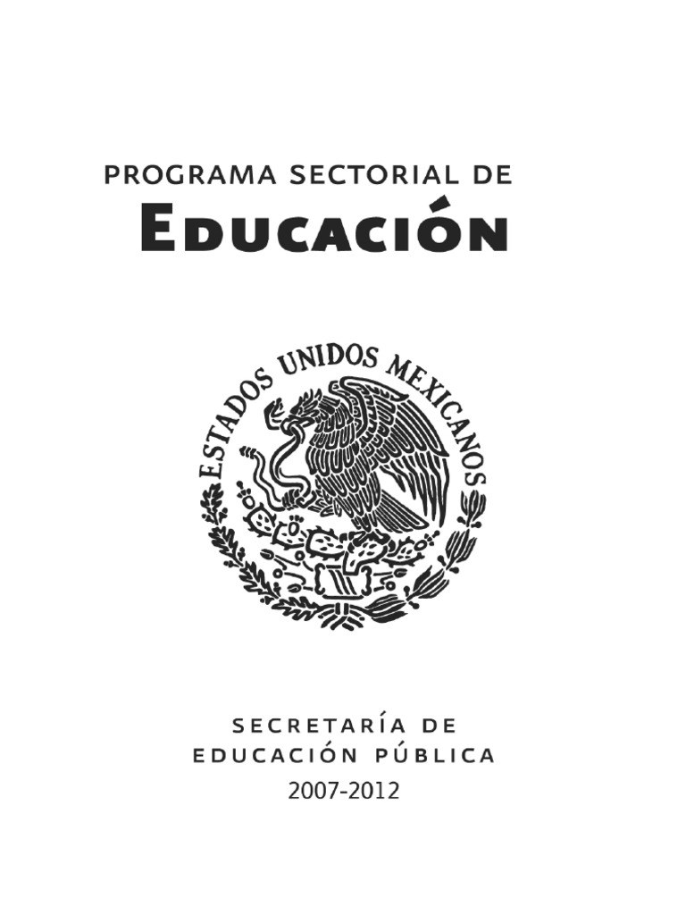 Programa Sectorial Educacion Mexico | PDF