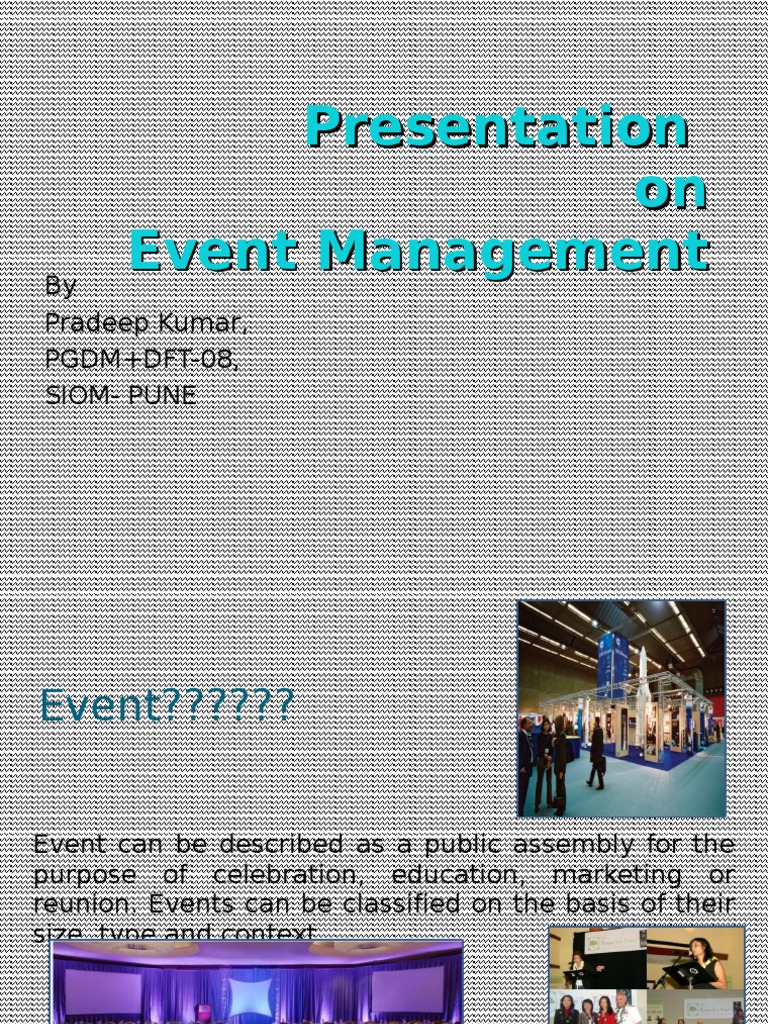 Event Management - Presentations | PDF | Target Audience | Advertising