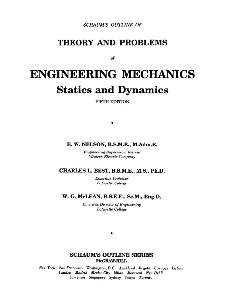 Schaum's Outline - Engineering Statics and Dynamics | PDF
