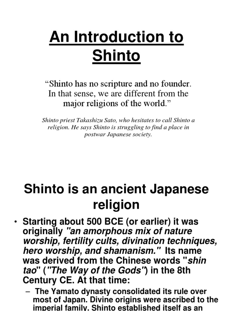 An Introduction to Shinto | Shinto | Religious Faiths