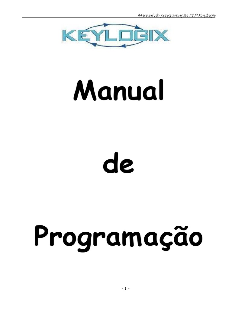 Apostila de Programacao CLP Keylogix | PDF | Controlador lógico ...