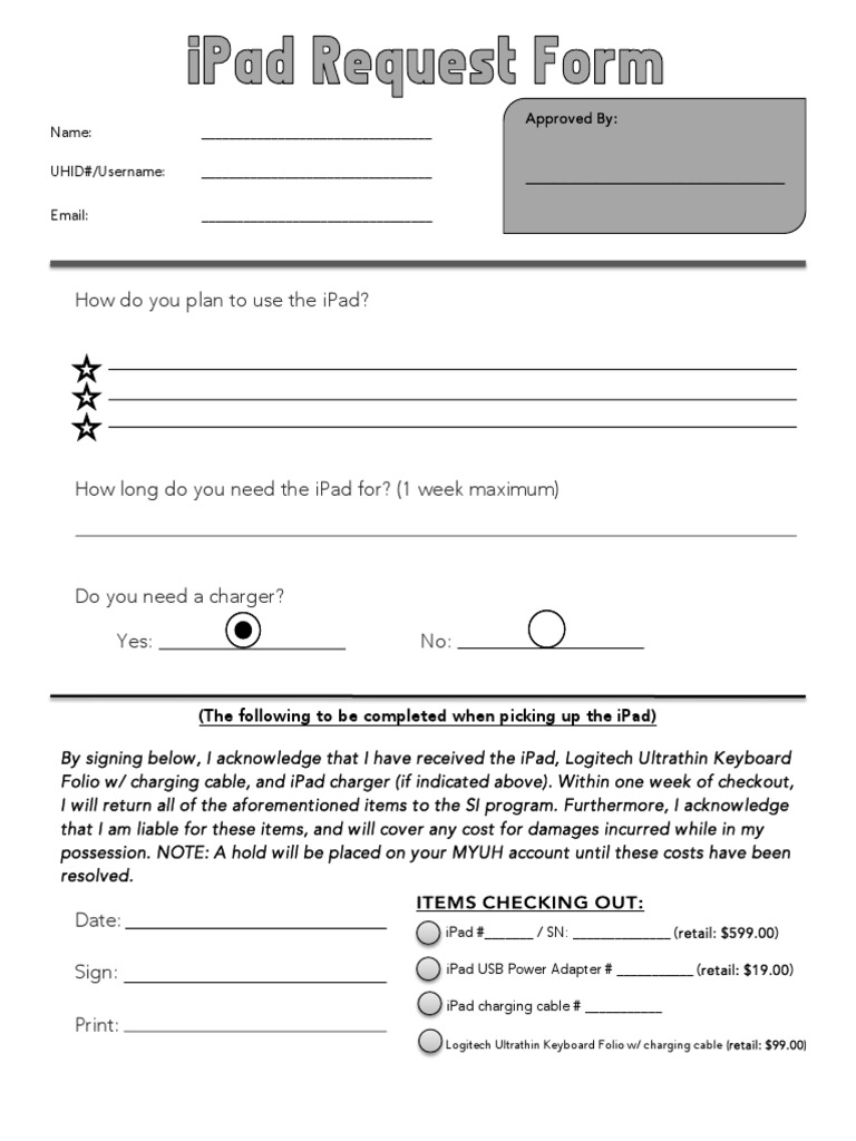 iPad Checkout Agreement Form | PDF | Career & Growth