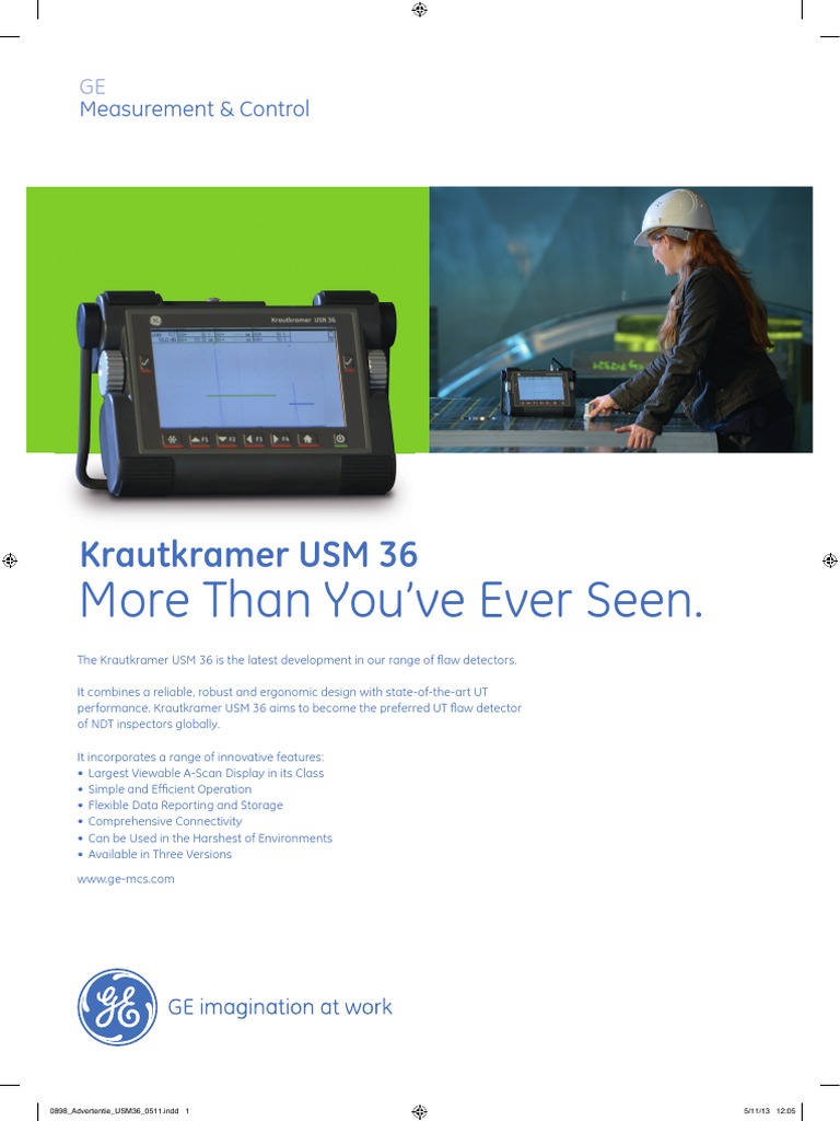 Krautkramer USM 36: Advanced UT Flaw Detector | PDF | Business ...