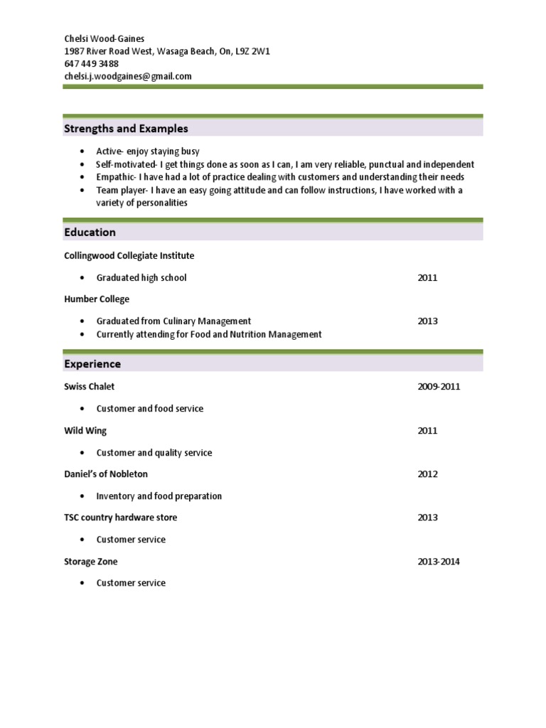 Resume 1 | PDF