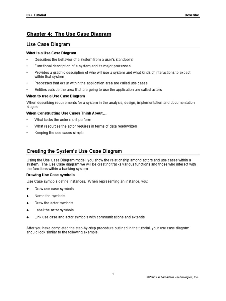 The Use Case Diagram | PDF | Use Case | System