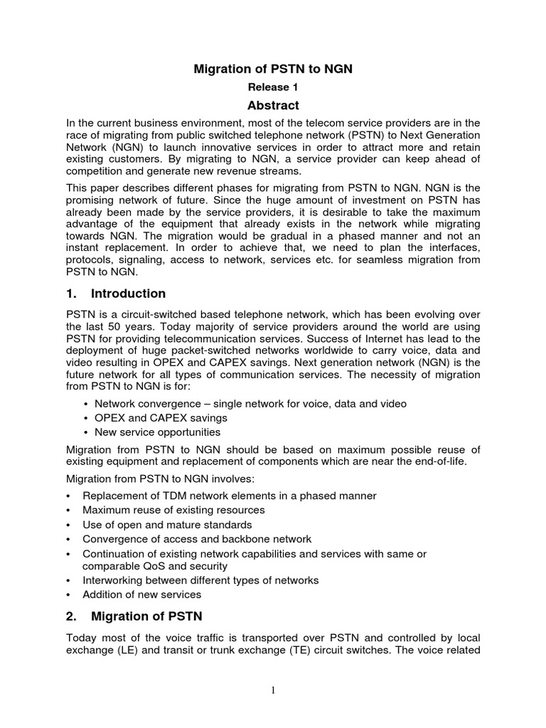 Migration To NGN WP | PDF