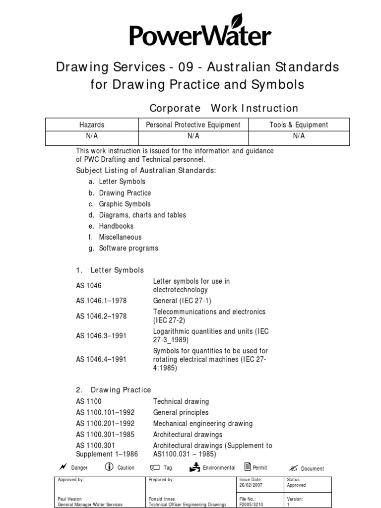 Australian Standards for Drawing Symbols | PDF | International ...