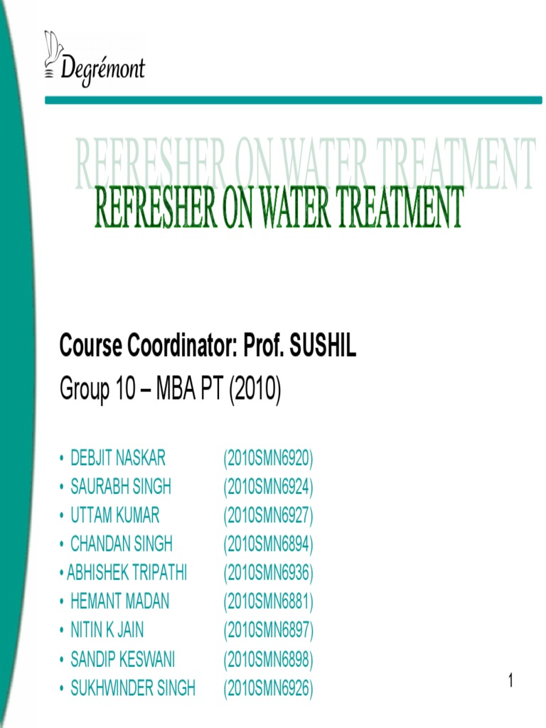WTP | PDF | Water Purification | Water Treatment