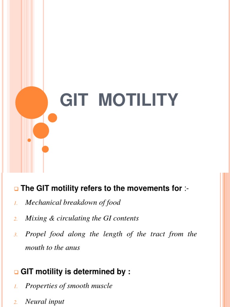 Git Motility | PDF | Esophagus | Stomach