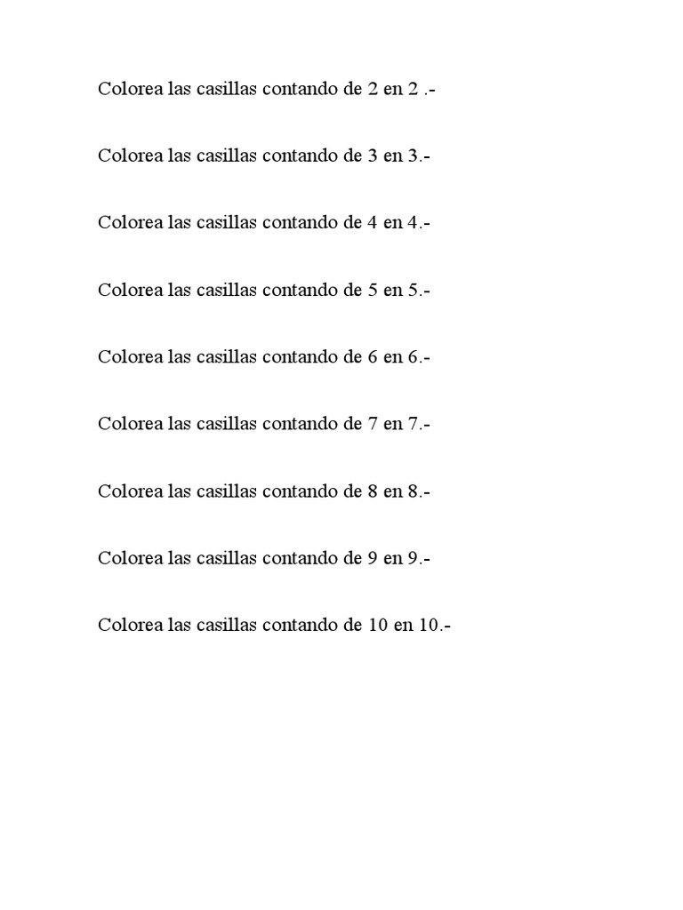 Colorea y Aprende a Contar | PDF
