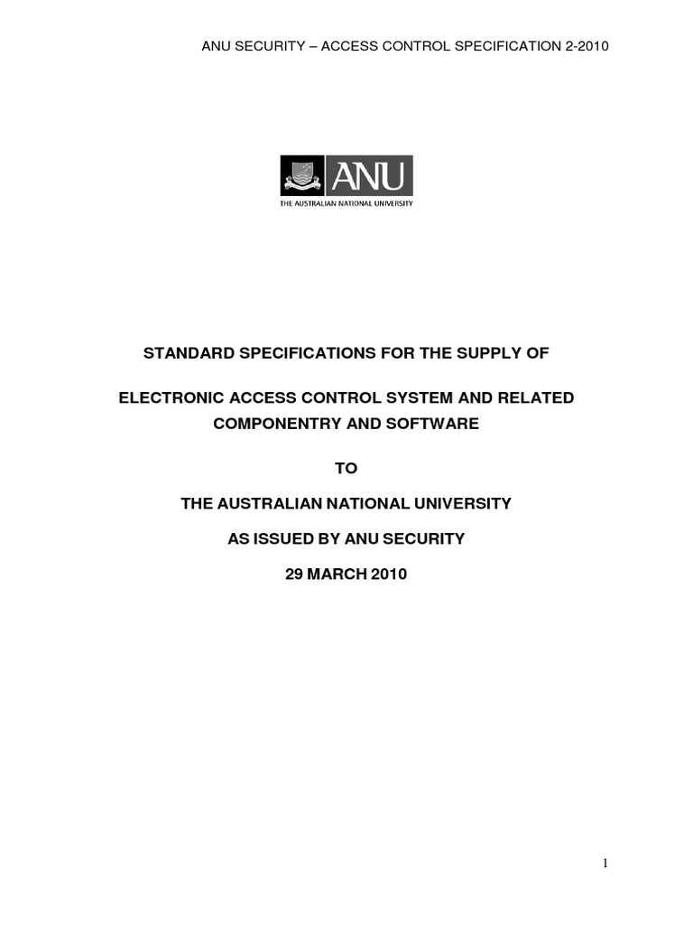 10 Access Control Specification | PDF | Access Control | Personal ...