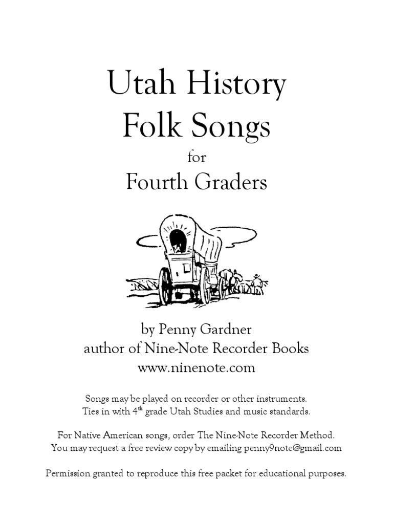 Utah Folk Song Packet | PDF | Performing Arts | Entertainment