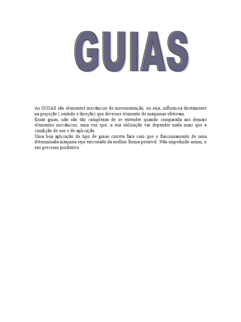 Guias Mecanicas | PDF | Máquina-ferramenta | Vestir-se