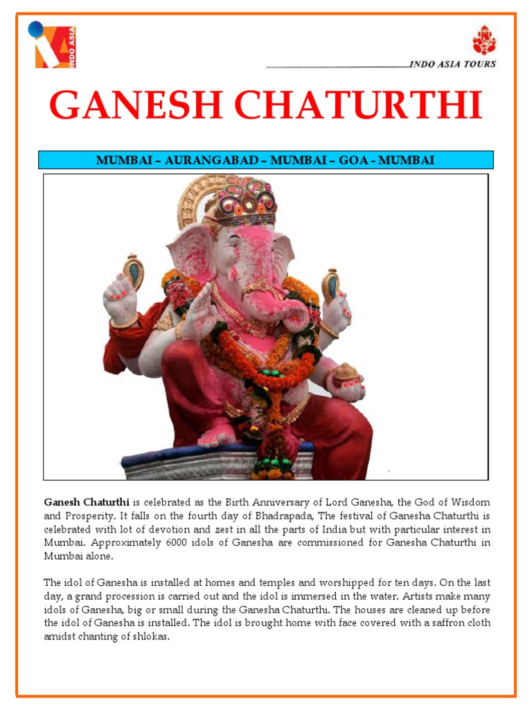 Ganesh Chaturthi Festival India | PDF | South Asia | Religion And Belief