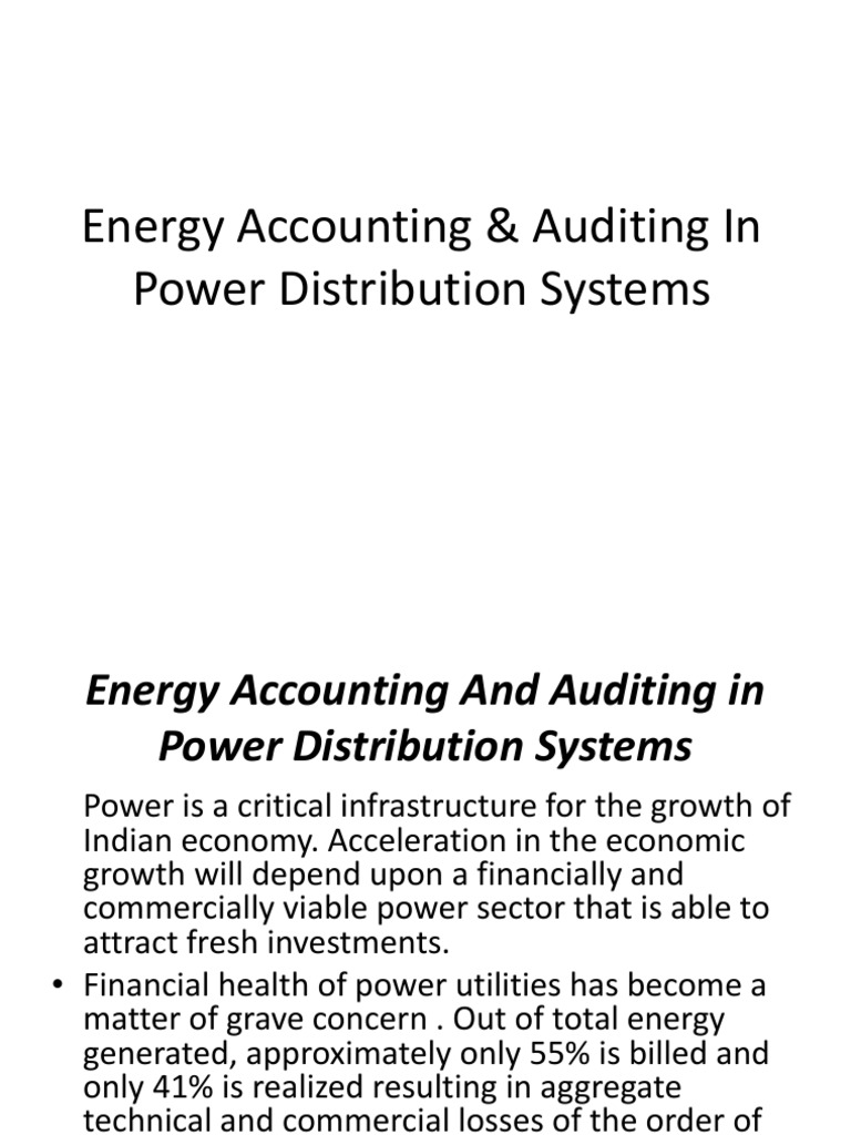 Energy Accounting & Auditing | PDF | Electric Power Distribution ...