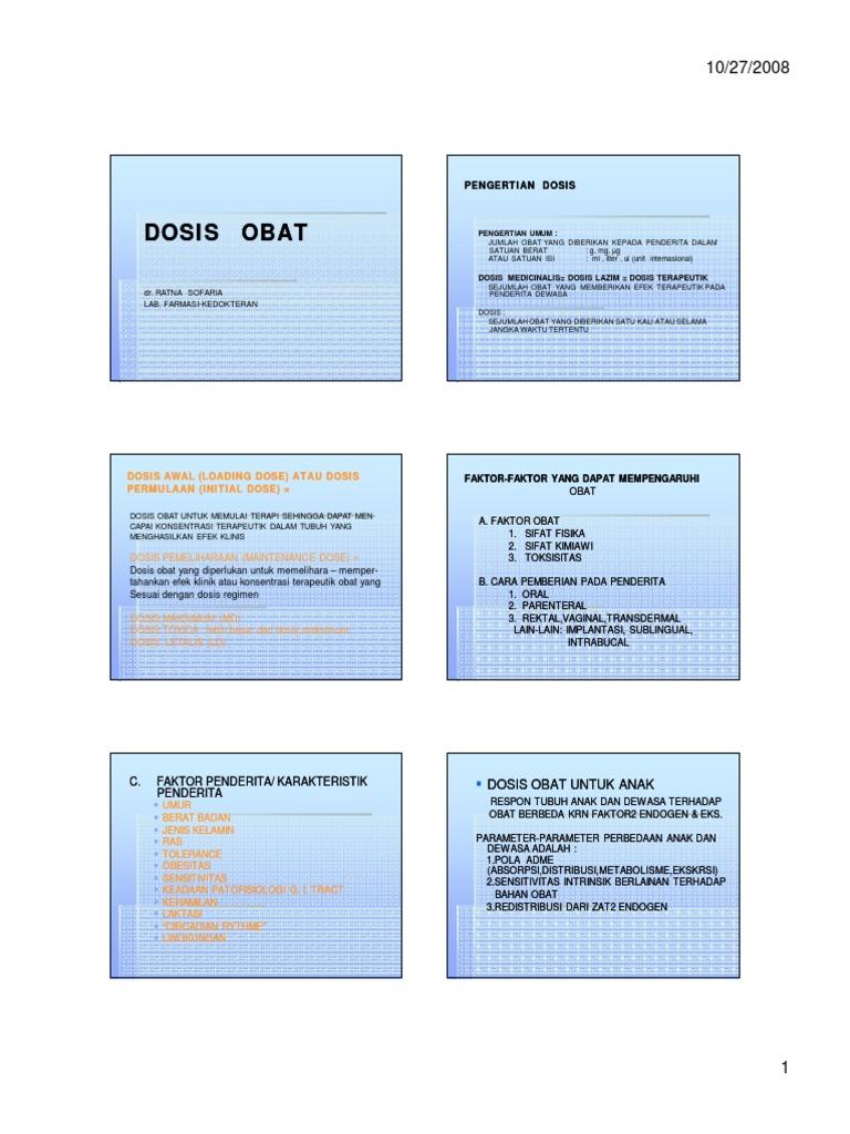 Dosis Obat (Compatibility Mode) PDF | PDF