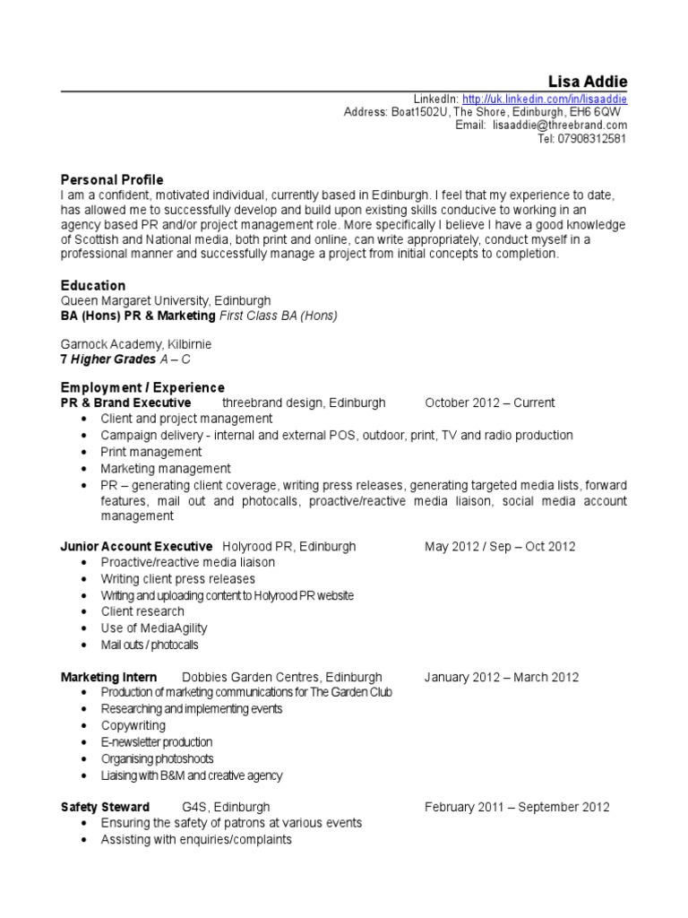 Lisa Addie CV | PDF | Social Media | Popular Culture & Media Studies