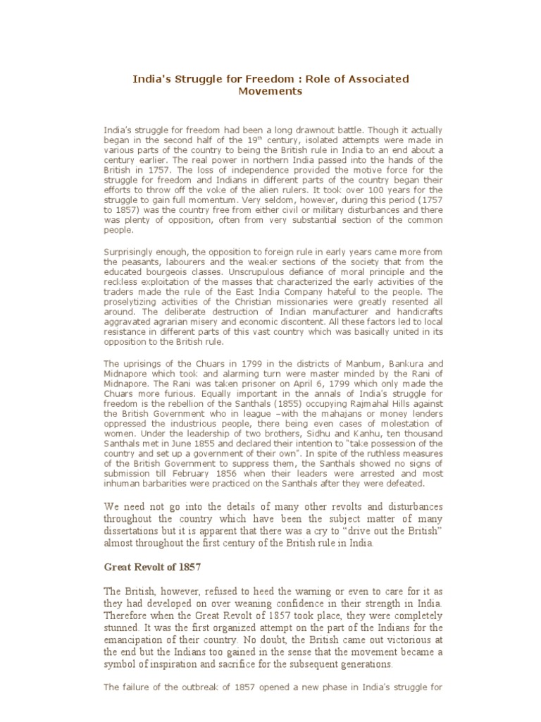 India's Freedom Struggle | PDF | Indian Nationalism | Indian ...
