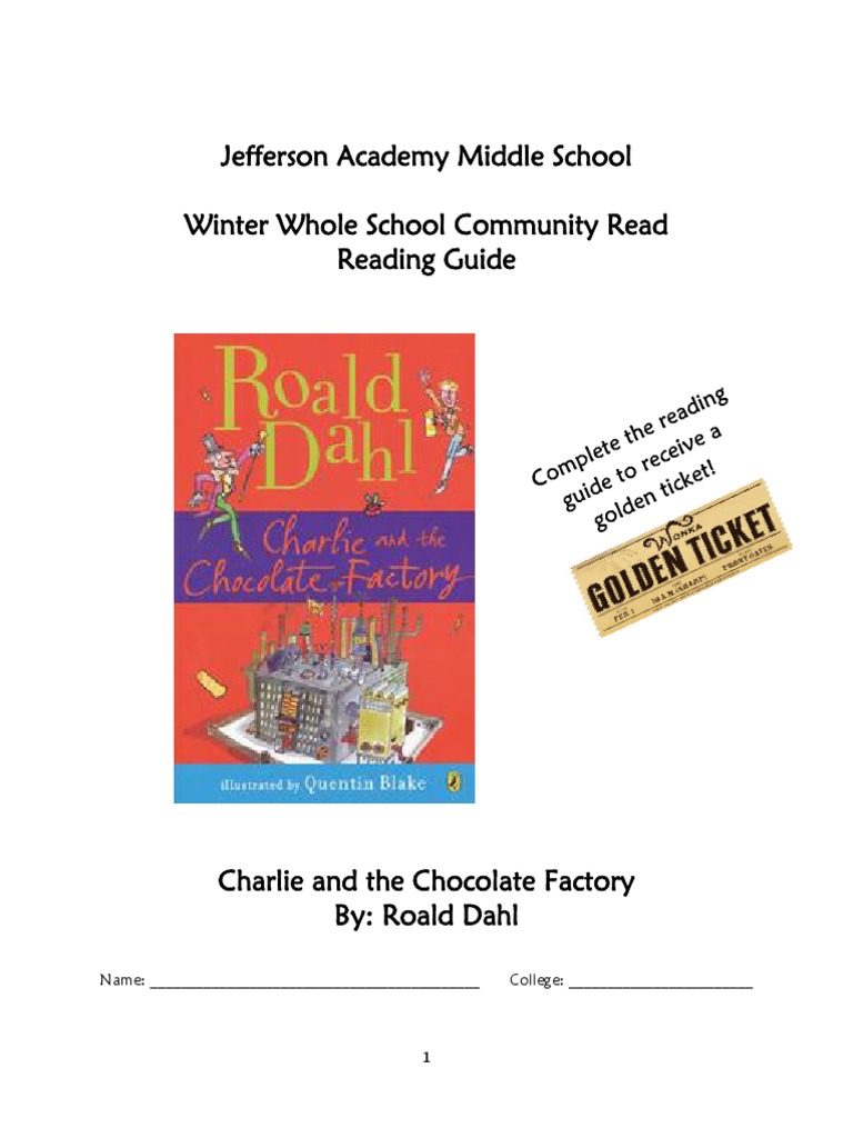 Charlie and The Chocolate Factory Guide | Download Free PDF | Candy ...
