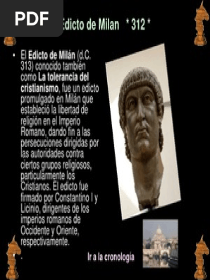 Que Es El Edicto Milan LOS EDICTOS DE MILÁN Y DE TESALÓNICA CCOO