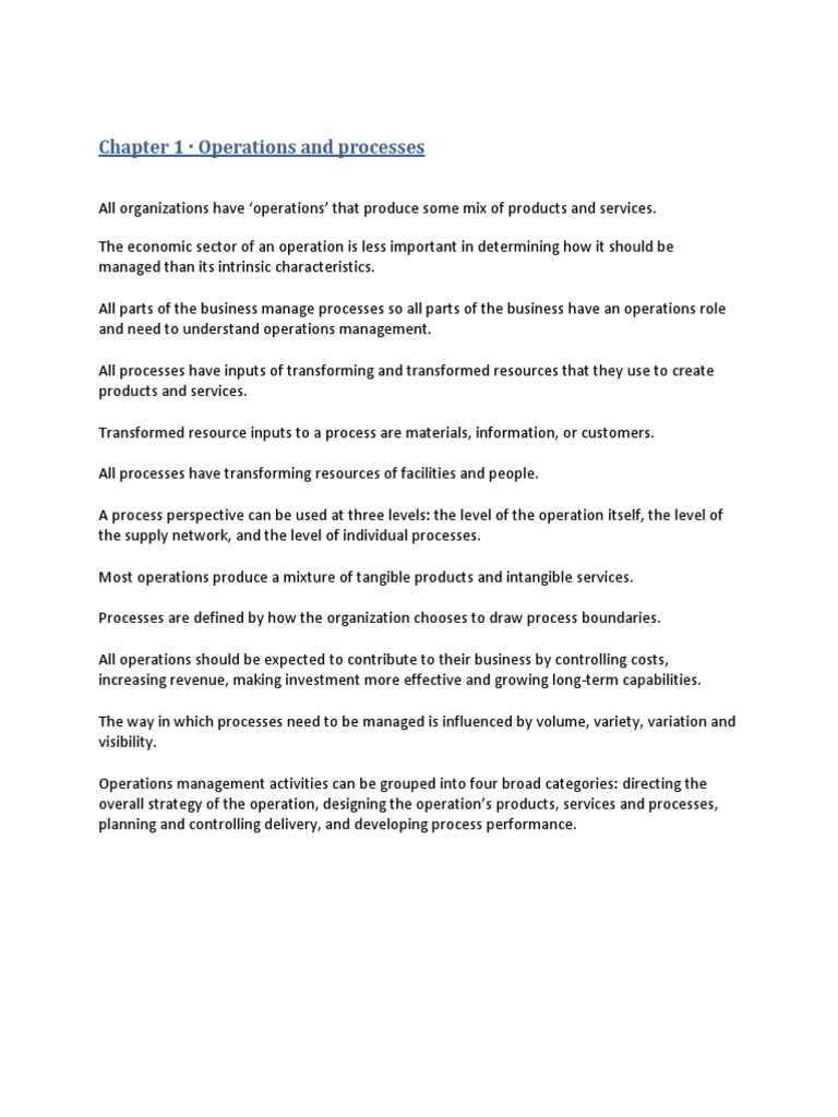 (Slack Et Al. 2012) .Operations - Principles | PDF | Strategic ...