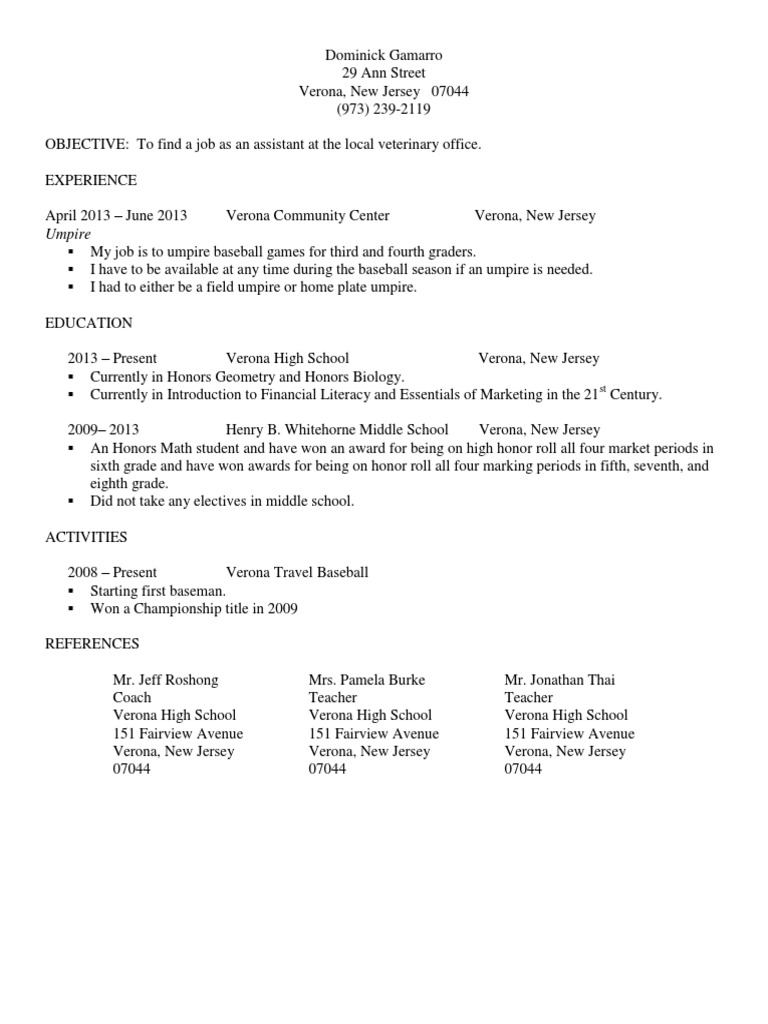 Assessment 3 1 Resume Format | PDF | Career & Growth | Language Arts ...